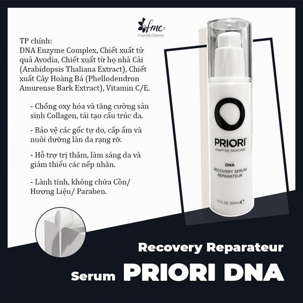 COMBO CÔNG THỨC DNA Enzyme Complex TỪ BỘ ĐÔI KEM DƯỠNG + SERUM PRIORI ...