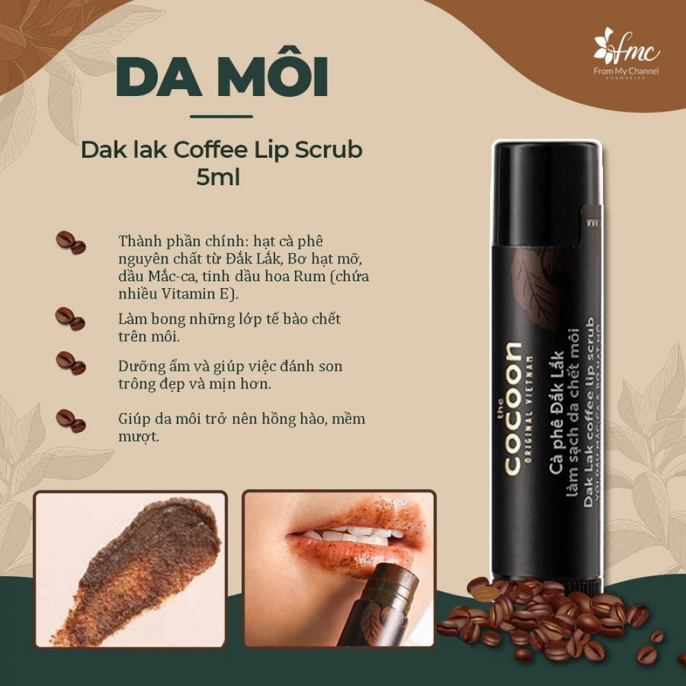 Bộ 3 Cà phê Đắk Lắk tẩy da chết Cocoon | fmccosmetics.com.vn